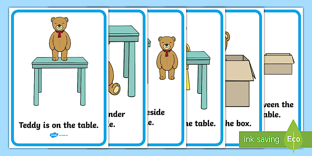 Prepositions Display Posters - English Learning Resources