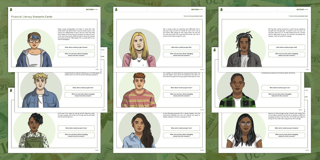 Financial Literacy Scenario Cards - PSHE Discussion
