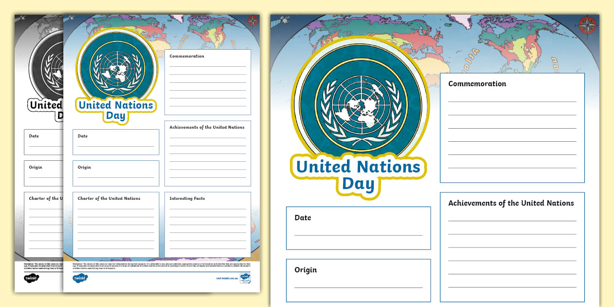 United Nations Day Fact File Template - Twinkl