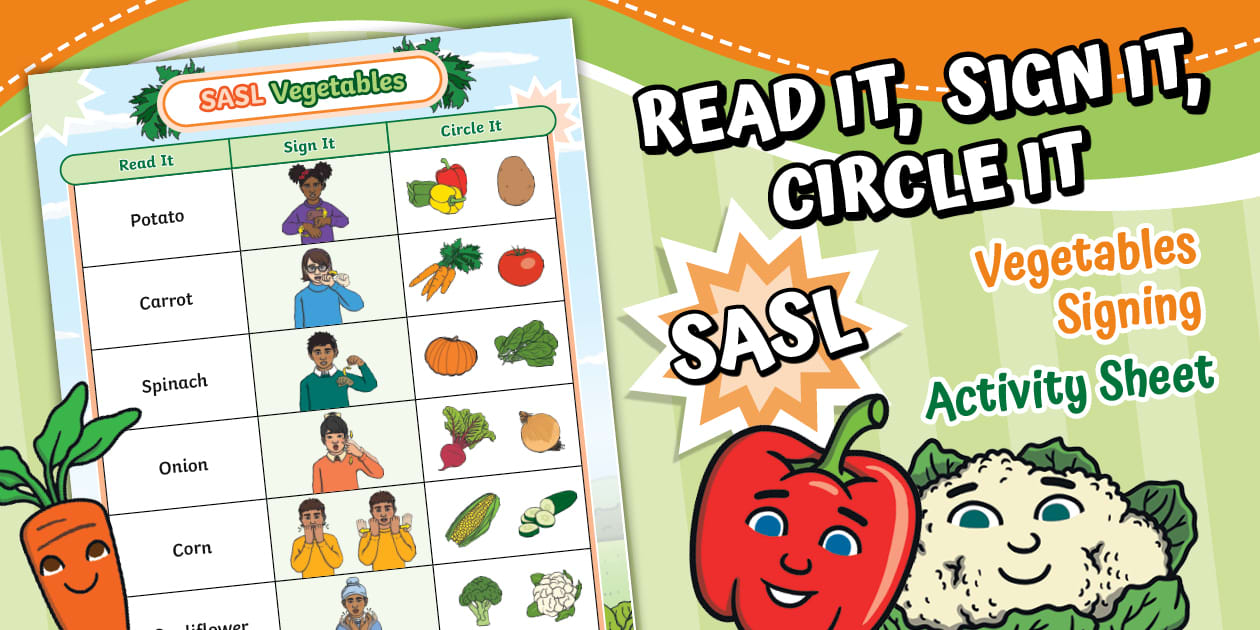 FP - SASL - Vegetables Signing - Activity Sheet (CAPS)