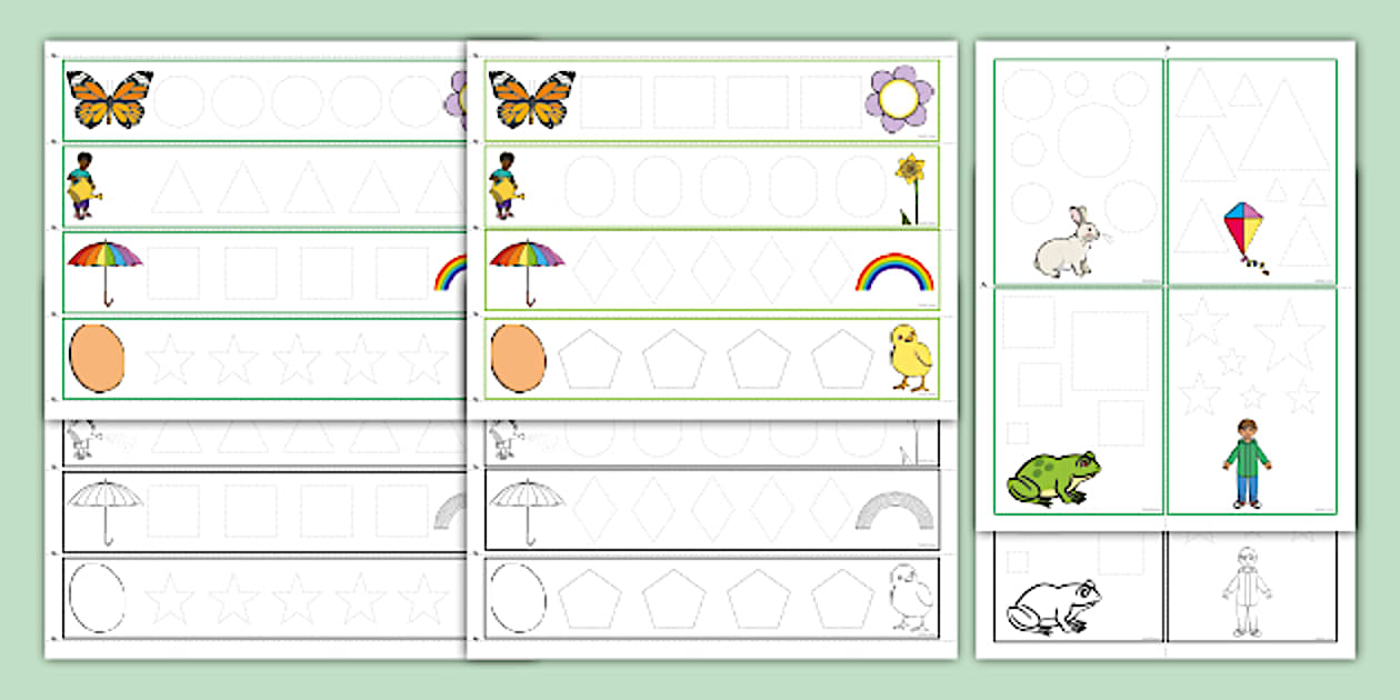 Spring Shape Tracing | Educational Resources | Twinkl USA