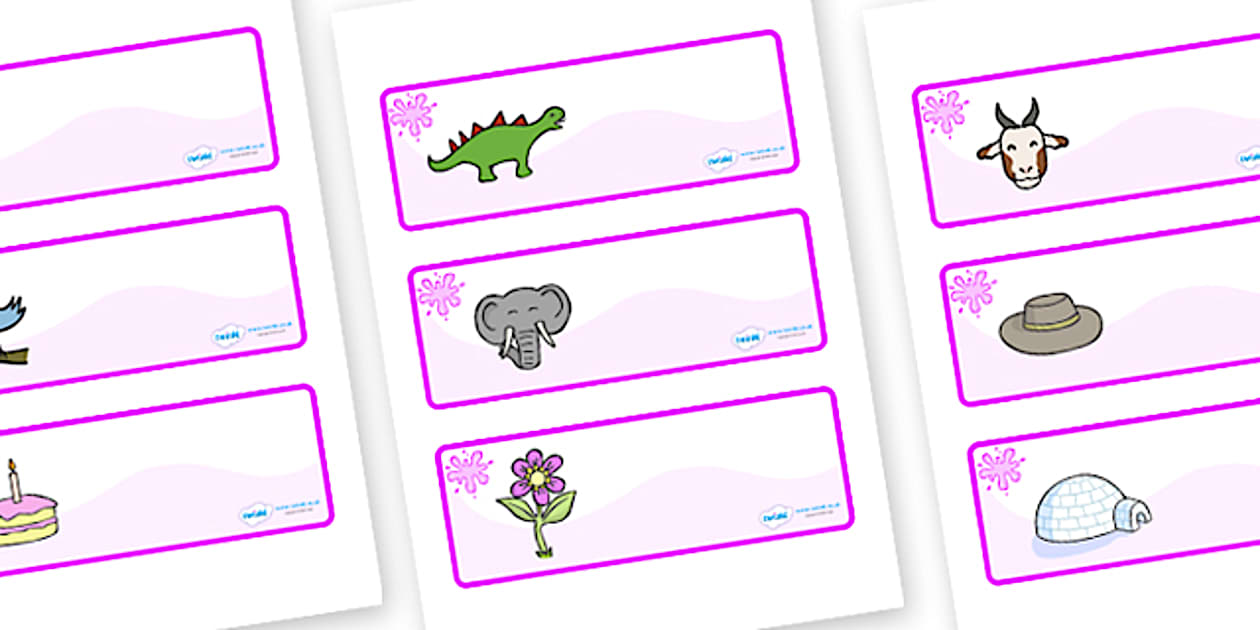 Pink Themed Editable Drawer-Peg-Name Labels - Twinkl