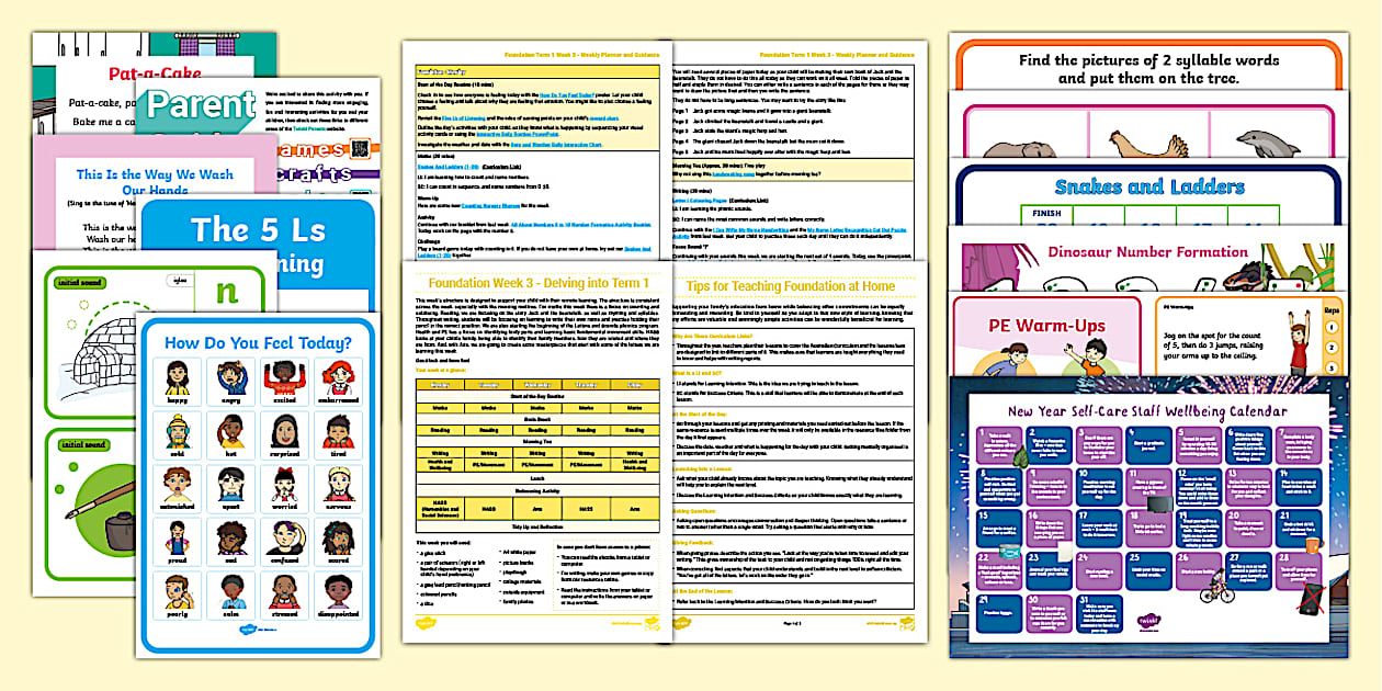 Foundation Term 1 Week 3 Remote Home Learning Pack