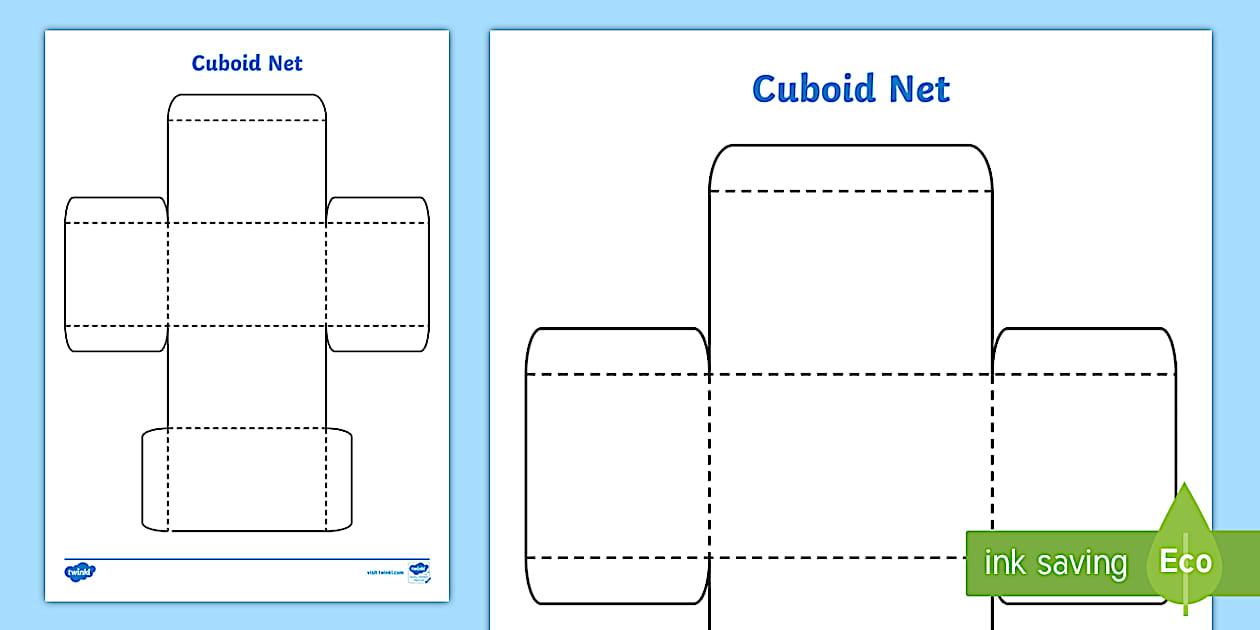3D Cuboid Net Pattern | A4 Box Template | Twinkl - Twinkl