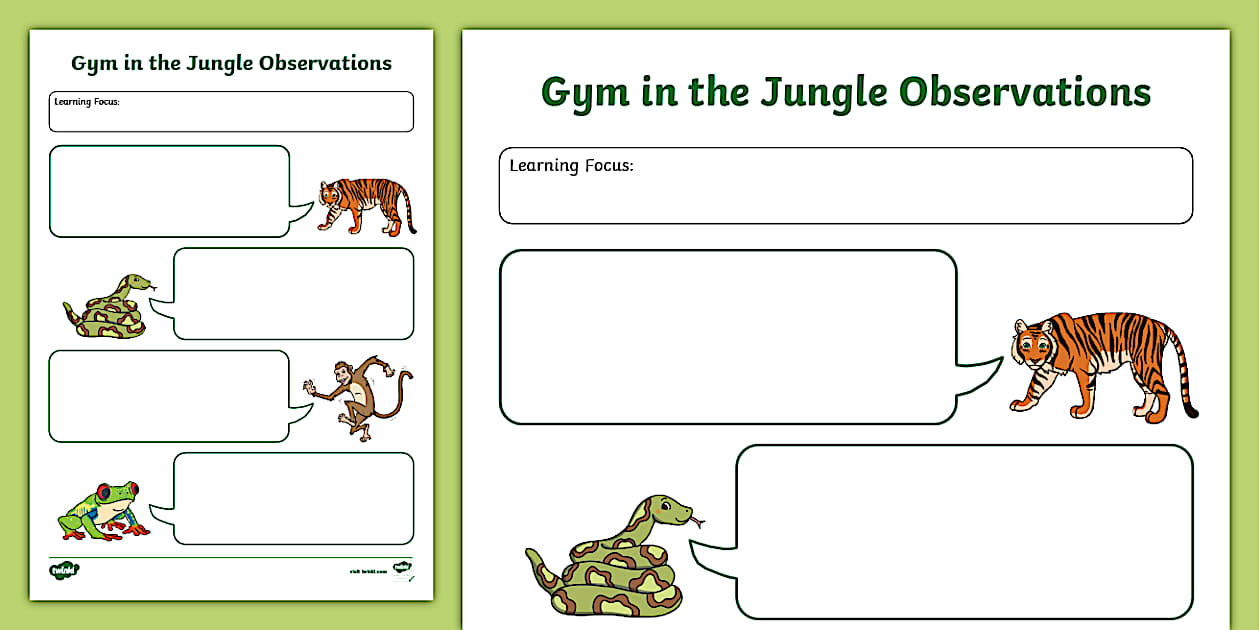 Jungle Themed Observation Speech Bubbles | Twinkl - Twinkl