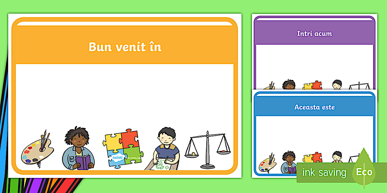 Afișe editabile cu mesaje de bun venit