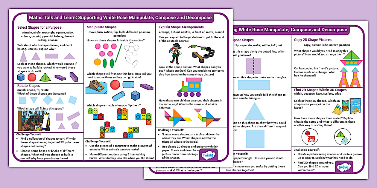 👉 Talk & Learn White Rose Maths Manipulate, Compose, Decompose