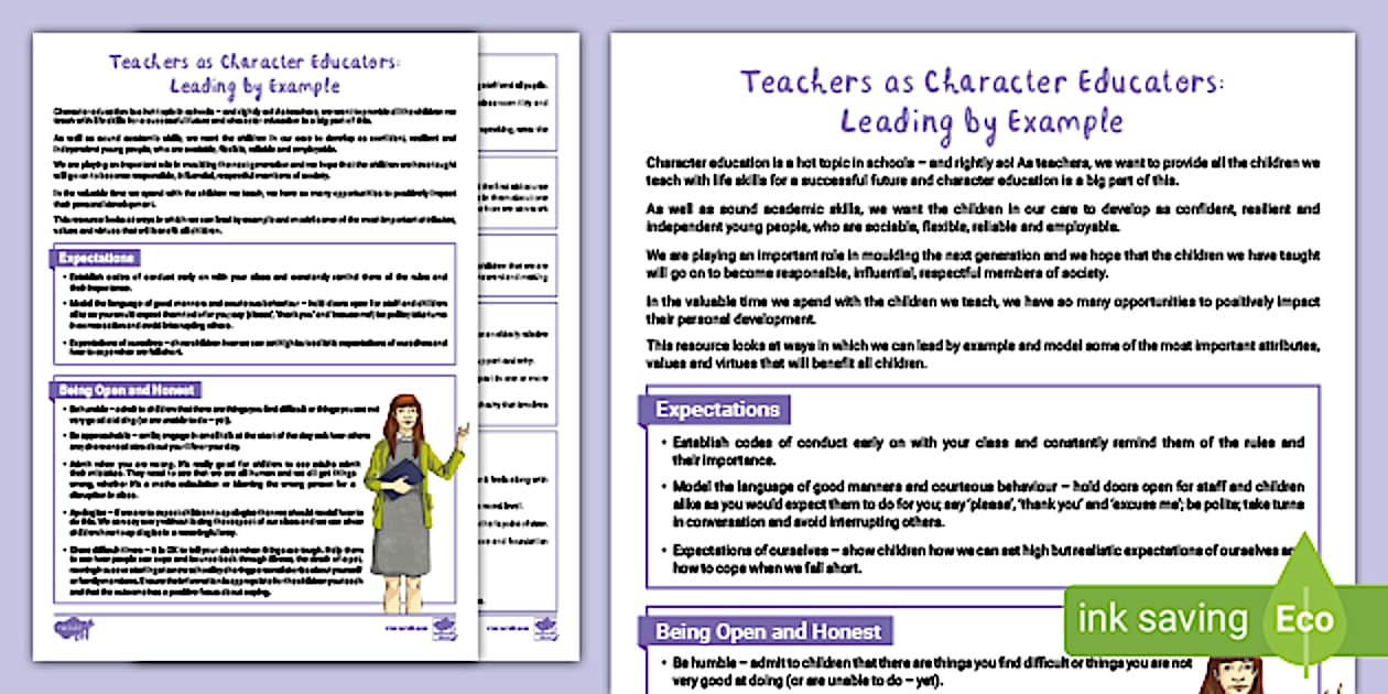 Teachers as Character Educators: Leading by Example - Twinkl
