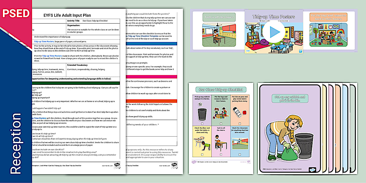 Classroom Tidy-Up Input Plan and Resource Pack | Twinkl