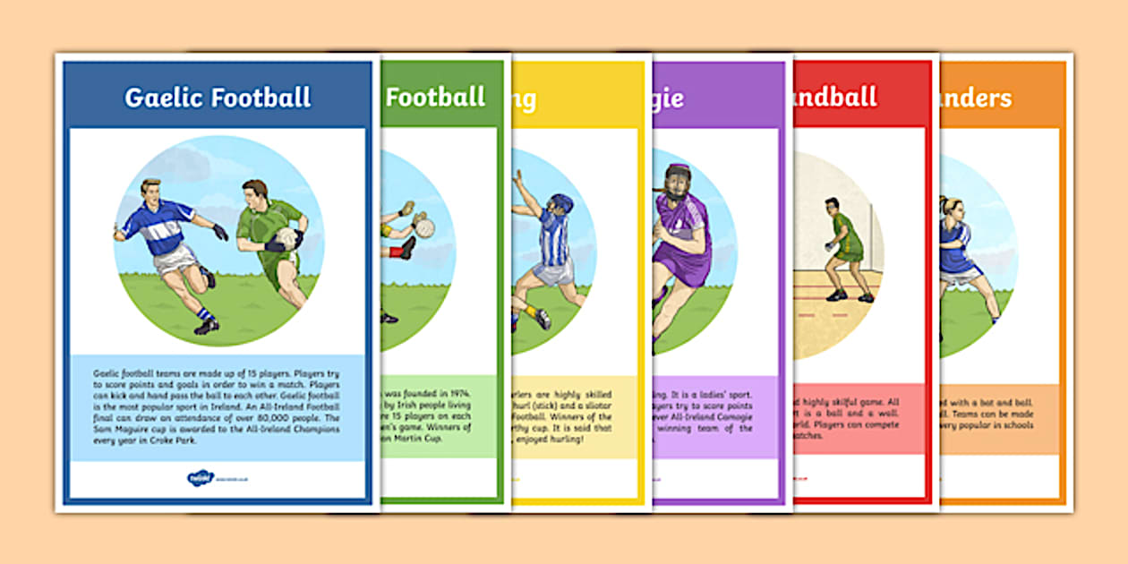 Games of the GAA Info Display Posters (teacher made)