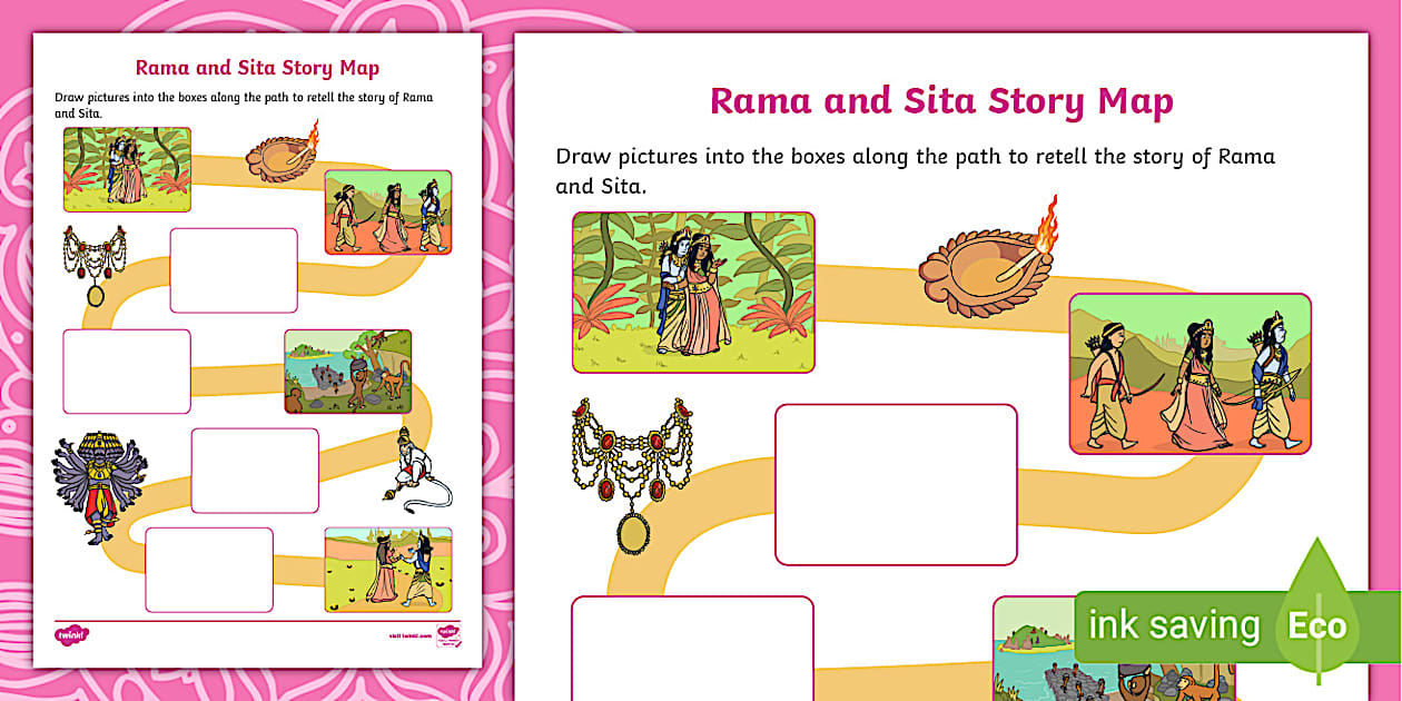 Rama and Sita Story Map Activity (teacher made) - Twinkl