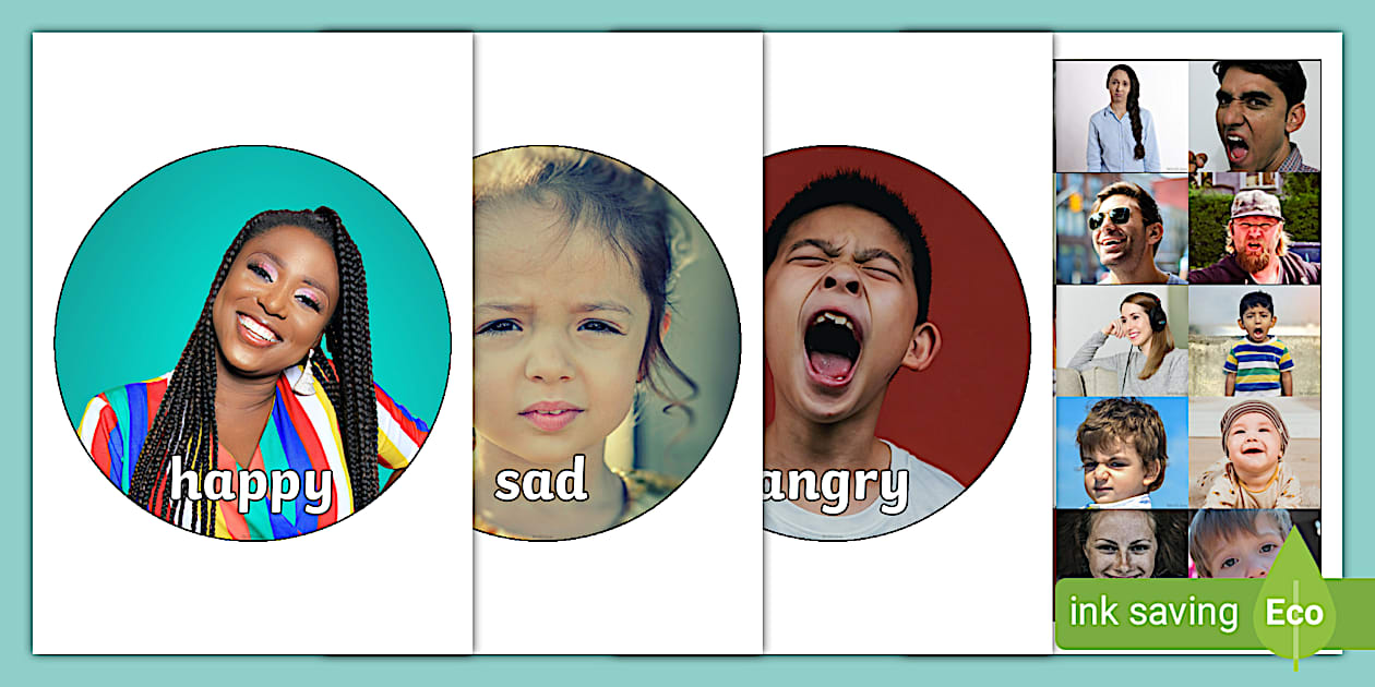 Happy, Sad and Angry Photo Sorting Activity - Twinkl