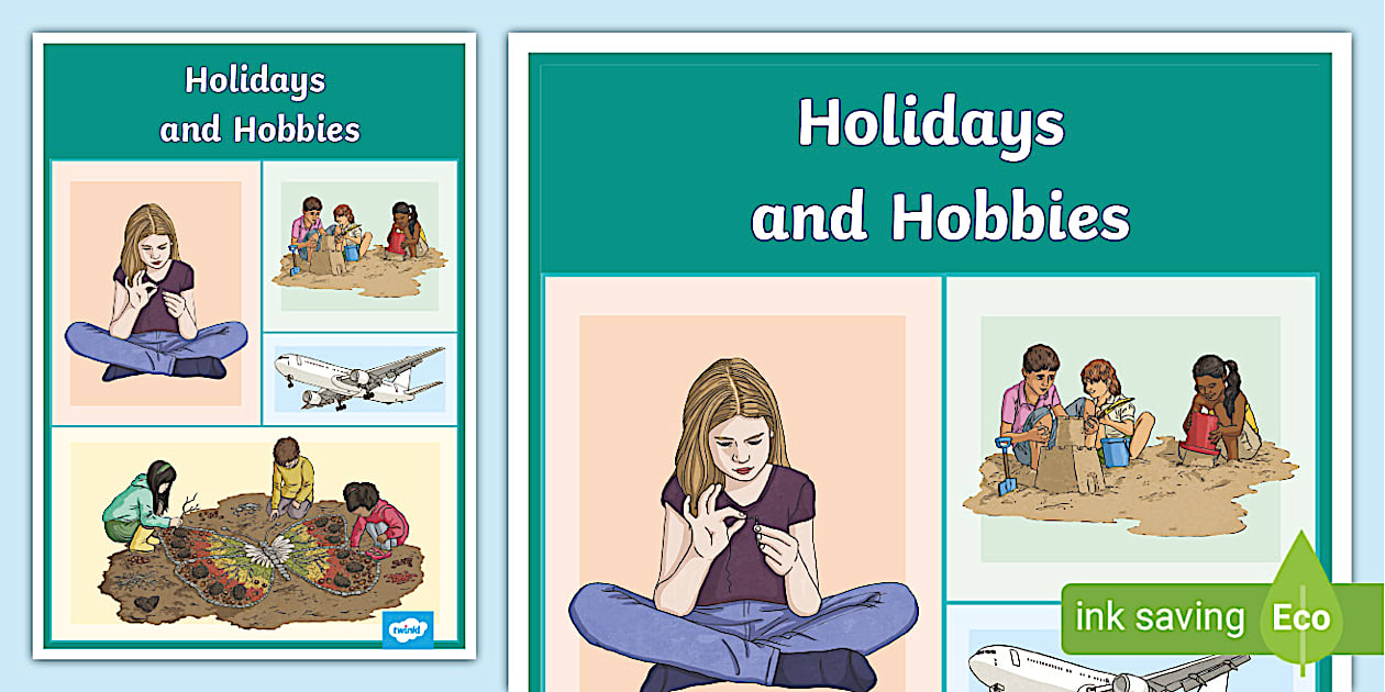 French: Holidays and Hobbies Book Cover (teacher made)