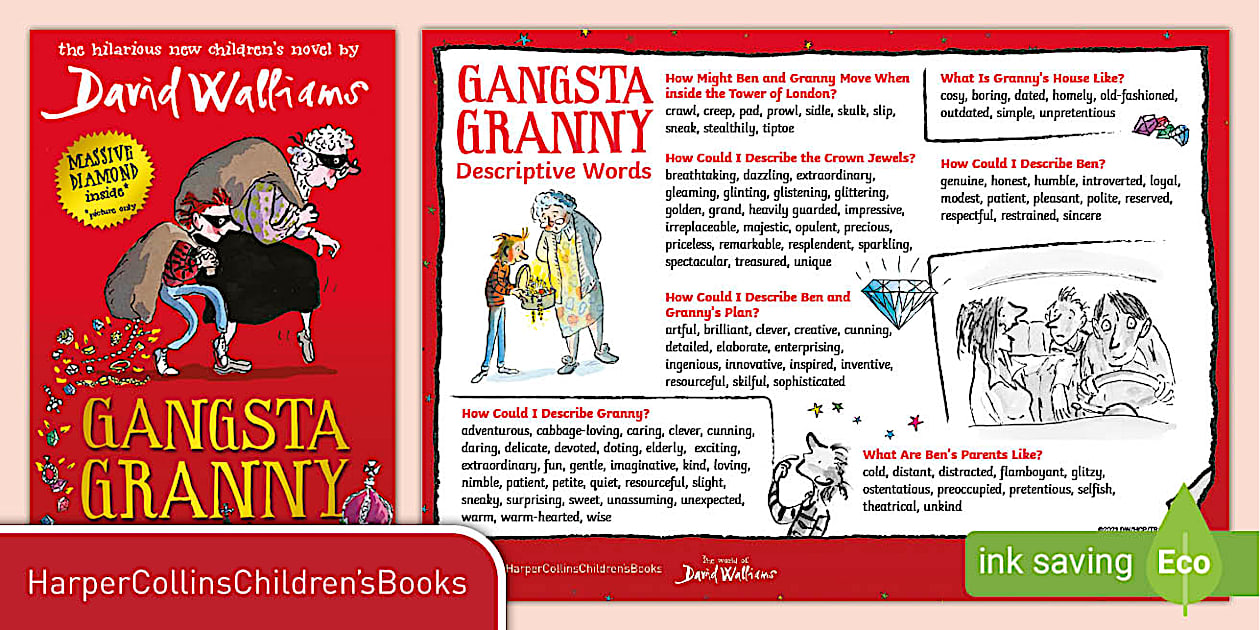 FREE! - Gangsta Granny Word Mat | Twinkl & Harper Collins