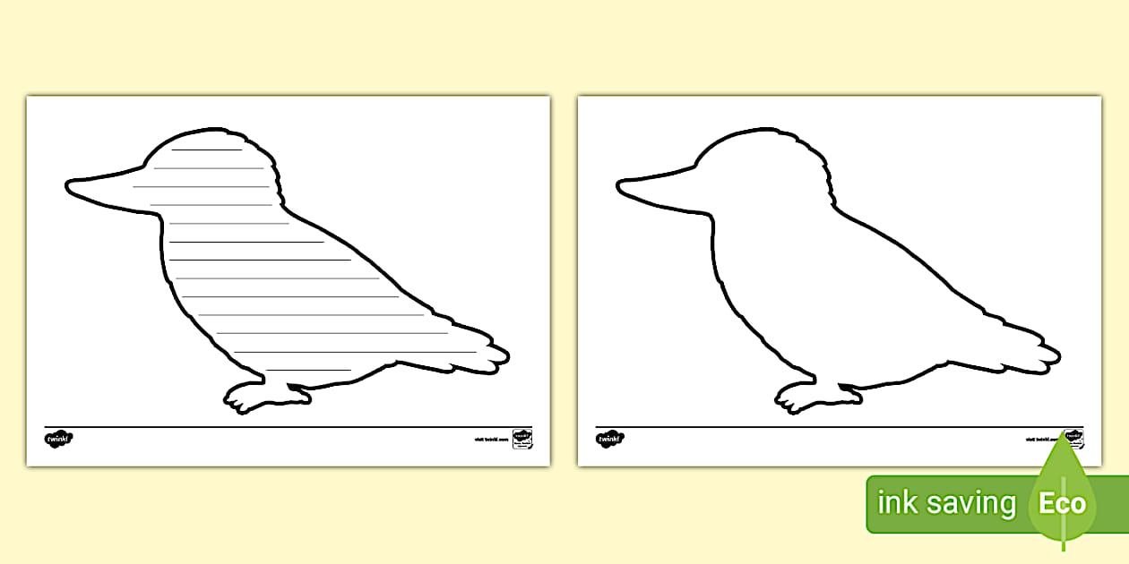Kookaburra Template Writing Frame (teacher made) - Twinkl