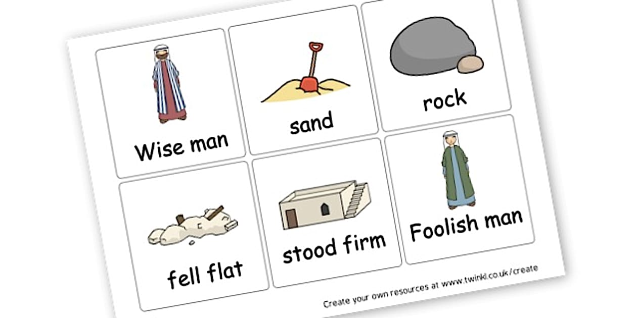 Wise and foolish man (teacher made) - Twinkl