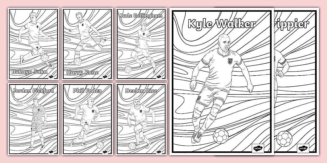 England Football Supporters Colouring | Twinkl | KS2