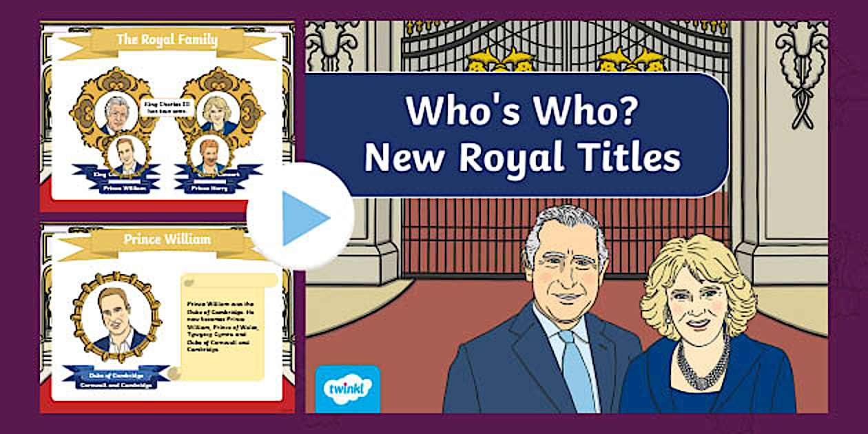 Who's Who? New Royal Titles KS1 PowerPoint (teacher made)