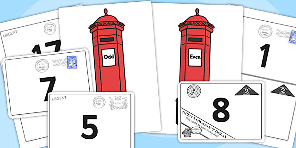 Odds and Even Numbers Letter Posting Activity (teacher made)