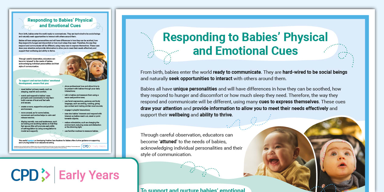 Responding to Babies' Physical and Emotional Cues (Poster)