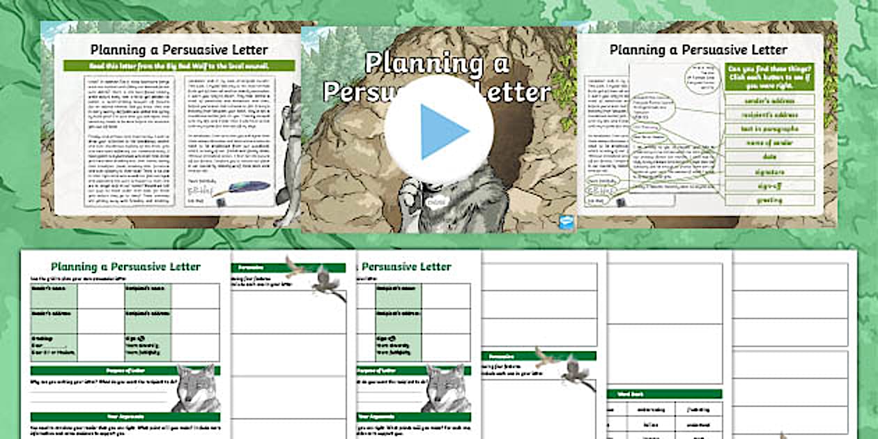 Editable Planning a Persuasive Letter PowerPoint and Worksheet Resource ...