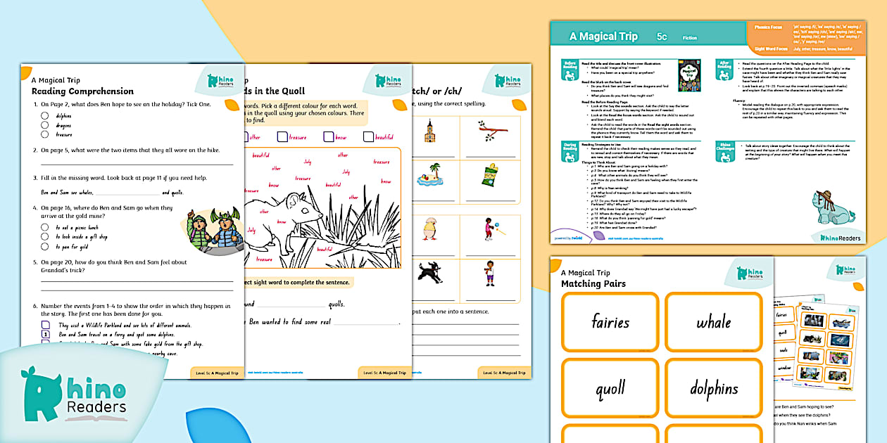 Level 5c A Magical Trip Guided Reading Pack (teacher made)