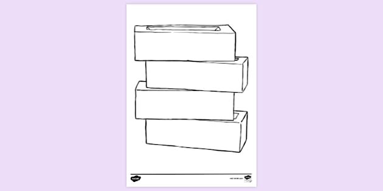 Brick Colouring Sheet - Primary Resources (teacher made)