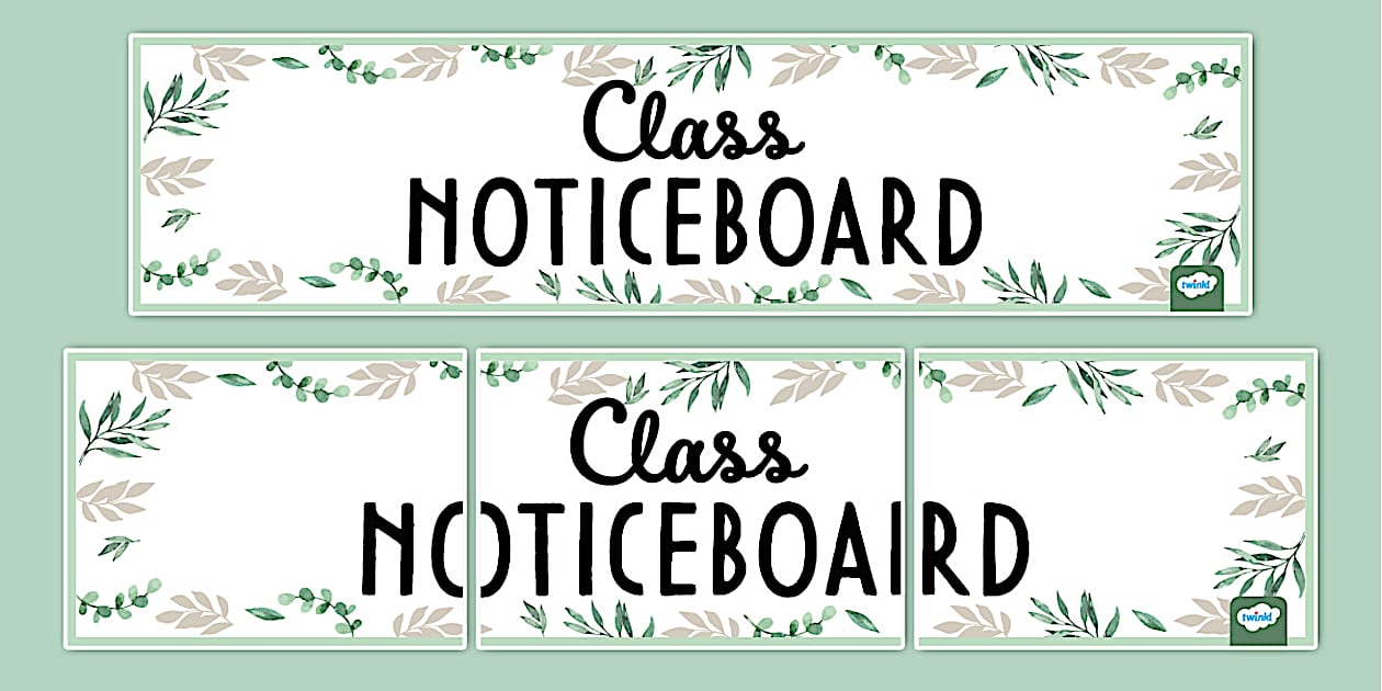 Botanical Class Noticeboard Banner
