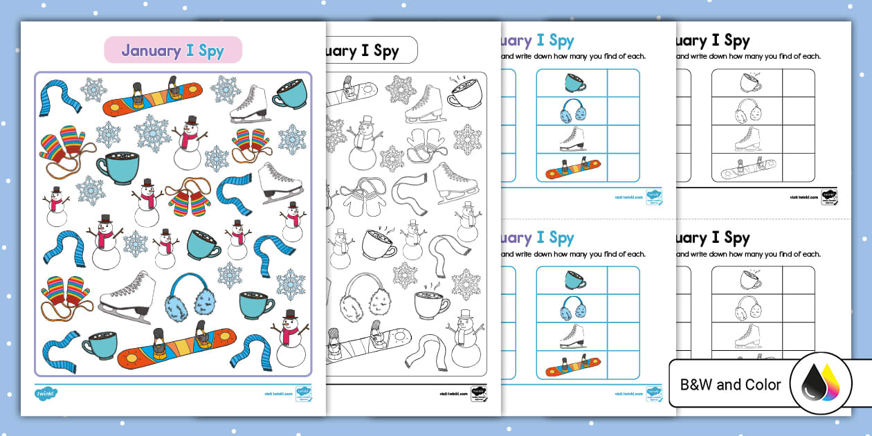 January I Spy Activity (Teacher-Made) - Twinkl