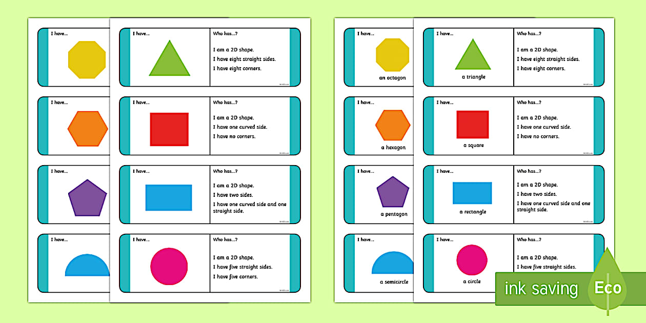 Lower Ability 2D Shape Riddle Loop Cards (professor feito)