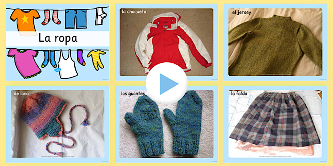 Clothing Photo PowerPoint Spanish (teacher made) - Twinkl