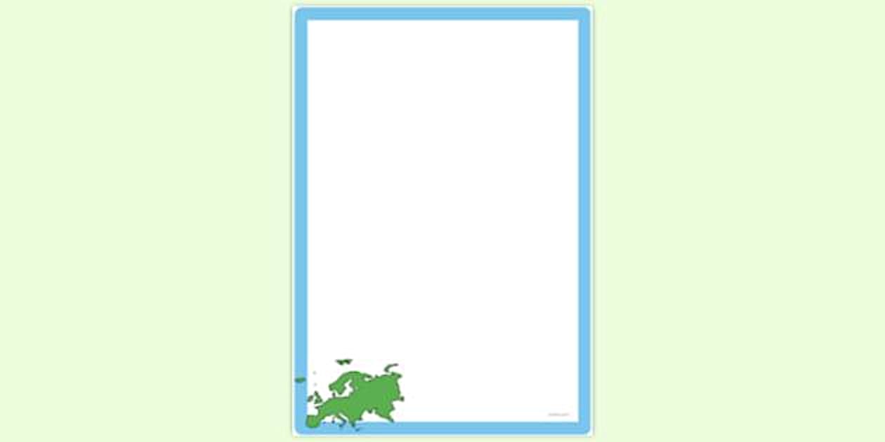 Europe Page Border | Page Borders | Twinkl