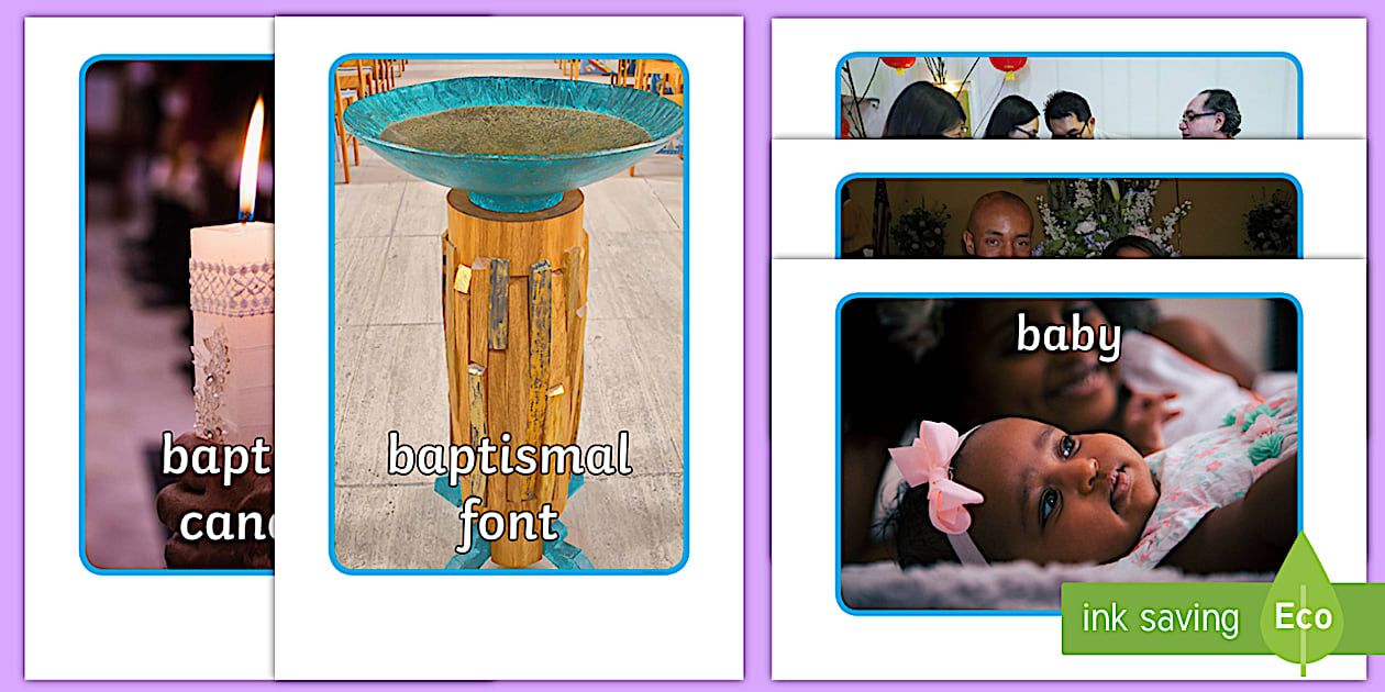 Cursive Christening and Baptism Photo Pack (Teacher-Made)