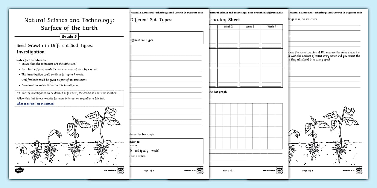 Gr. 5: NS: Surface of the Earth: Growing Seeds: Investigation