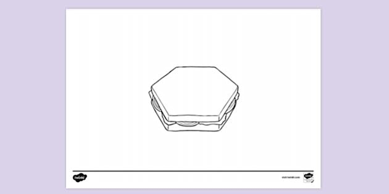 Hexagonal Sandwich Colouring | Colouring Sheets | Twinkl