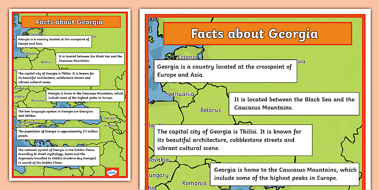 Facts about Georgia Display Poster (teacher made) - Twinkl