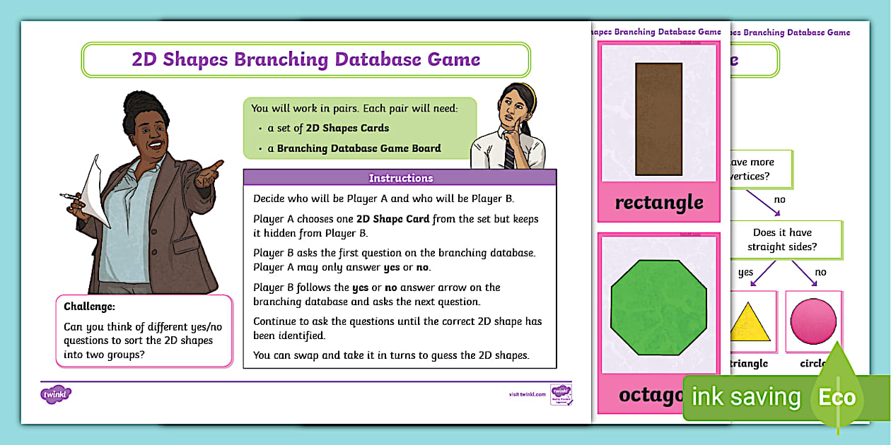 2D Shapes Branching Database Game - KS2 - Computing - Twinkl 2D Shapes Branching Database Game - KS2 - Computing - Twinkl