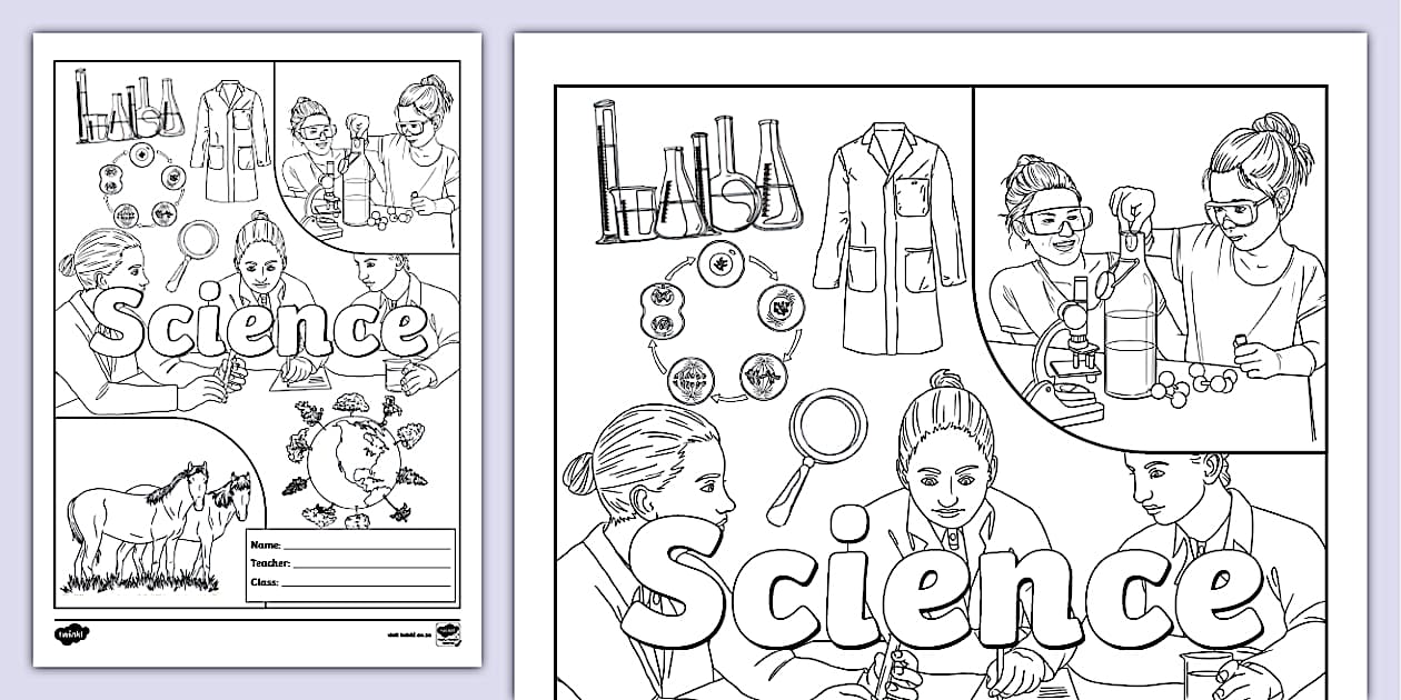 Science Book Cover Colouring Page - Intermediate Phase