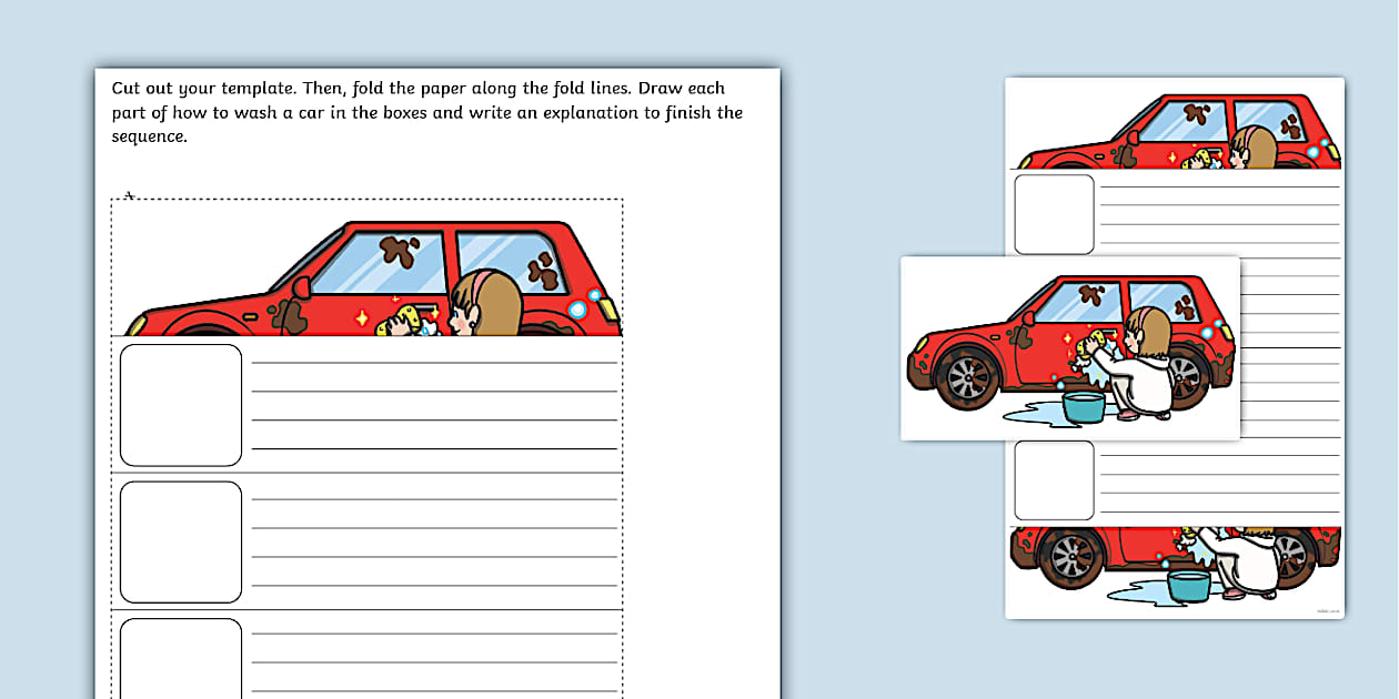 Folding Car Washing Sequencing Template