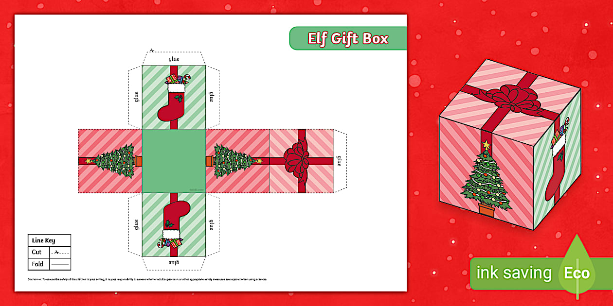 Christmas Elf Gift Box Prop