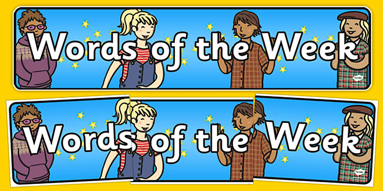 Cursive Word of the Week Display Banner (teacher made)