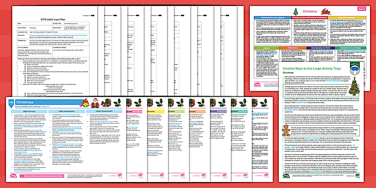 Kindergarten Ages 3-4 Christmas Bumper Planning Pack