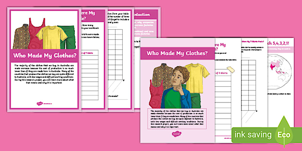 Who Made My Clothes Remote Learning Project 3-6 - Twinkl