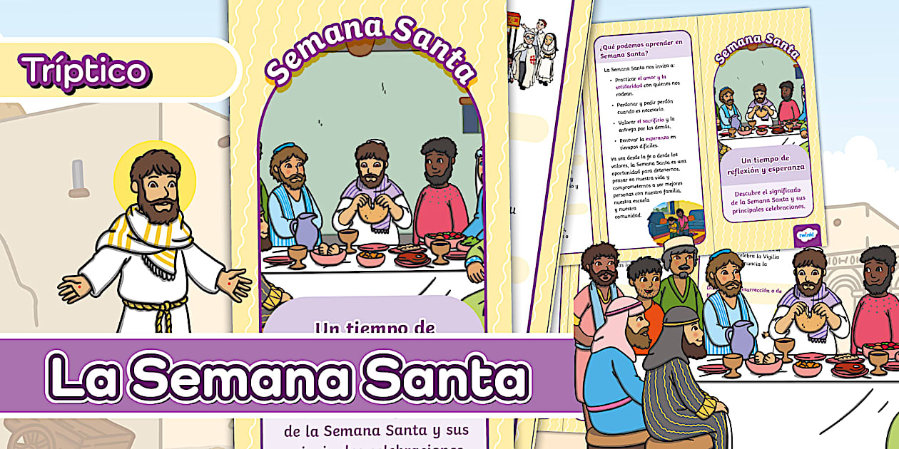 Tríptico de la Semana Santa | Recursos Educativos Twinkl