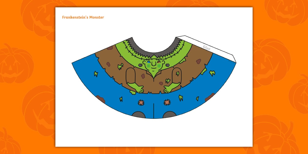 Halloween Cone Characters Frankenstein's Monster - Twinkl