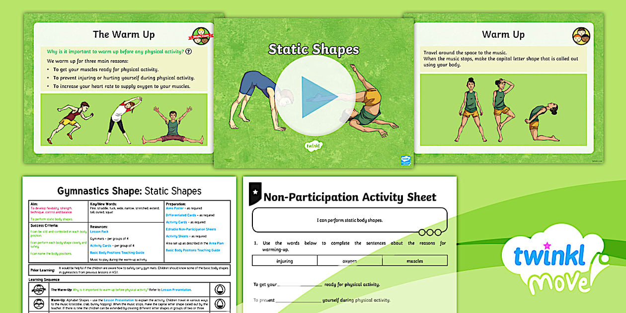 Static Shapes - Year 3 PE Gymnastics Lesson (teacher made)