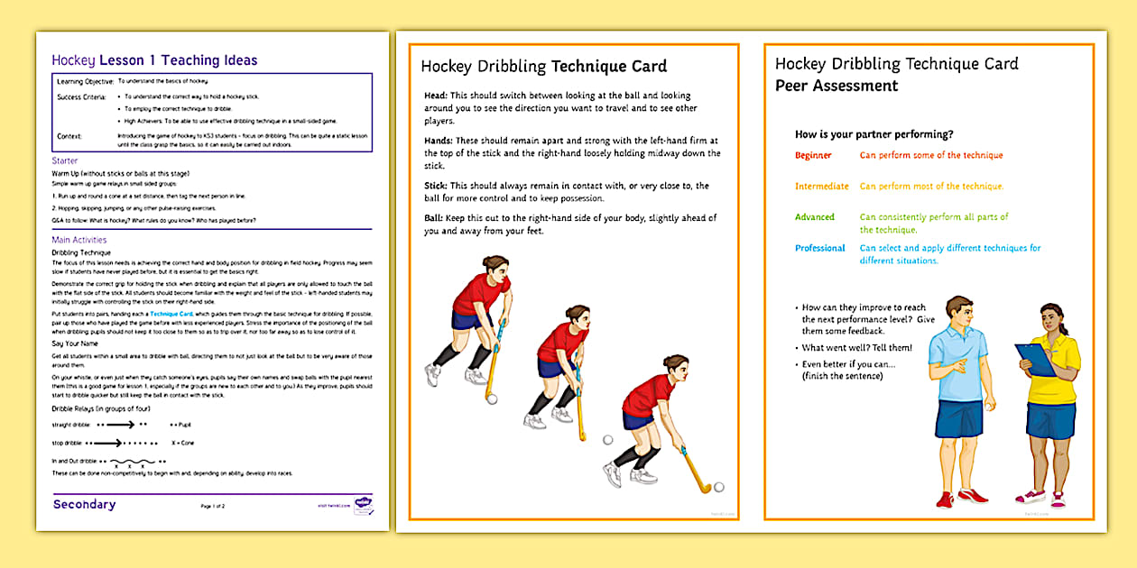 Hockey Lesson 1: Dribbling (teacher made) - Twinkl