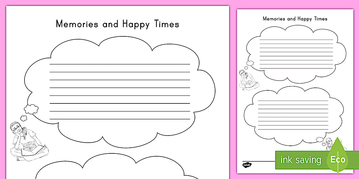 Memories and Happy Times Worksheet / Worksheet