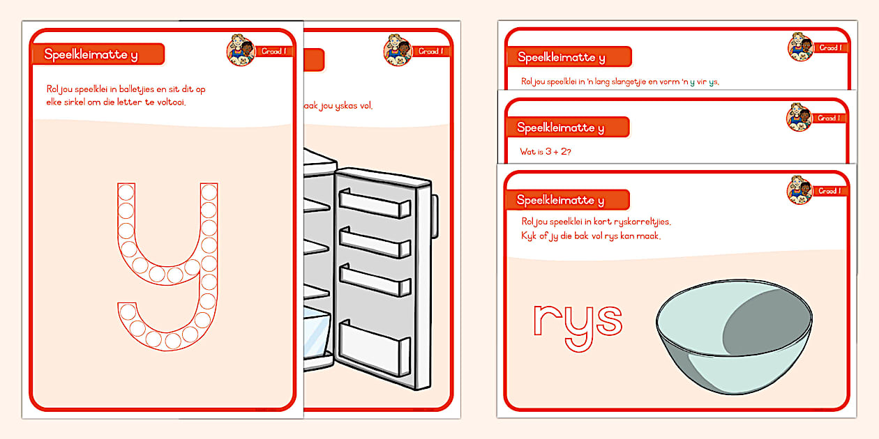 Graad 1 Klanke Speelkleimatte y (teacher made) - Twinkl