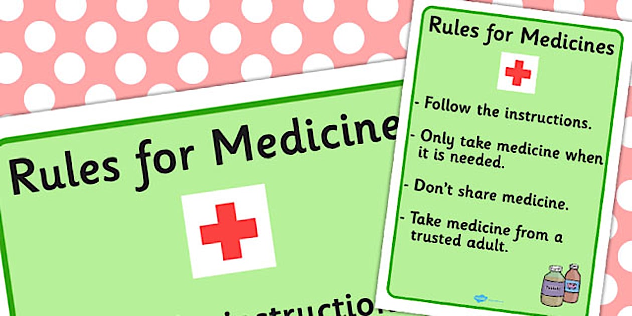 Editable Important Rules For Medicine Visual Support